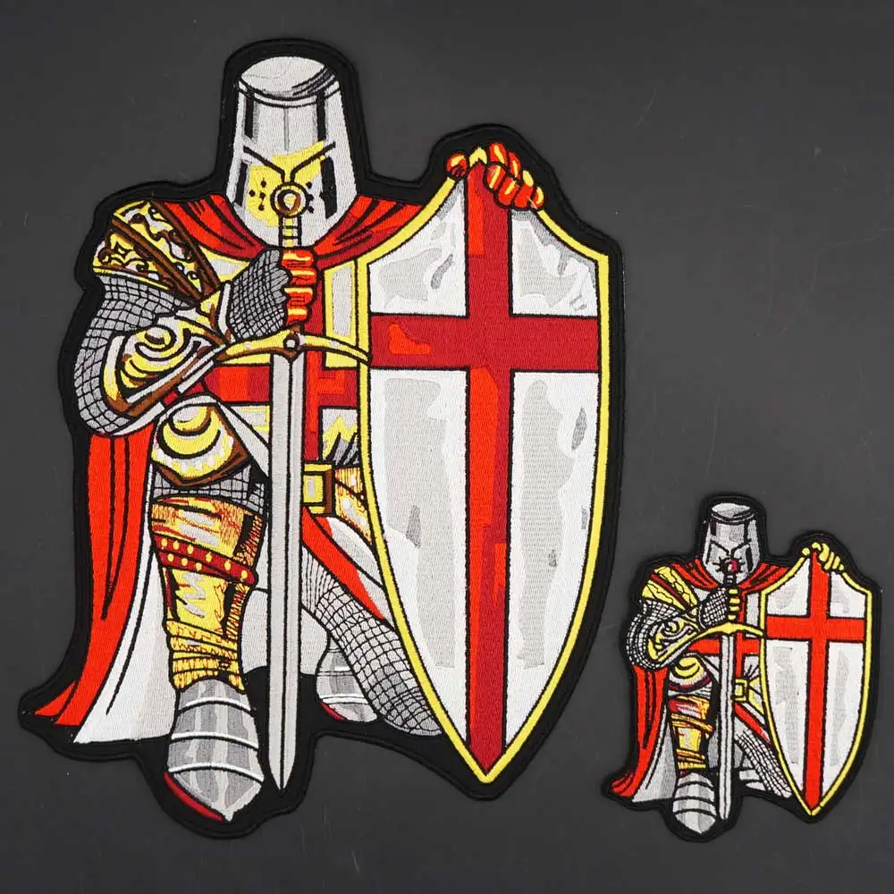 Crusader Knights Templar Large Embroidery Motorcycle Biker Badge Cloth ...
