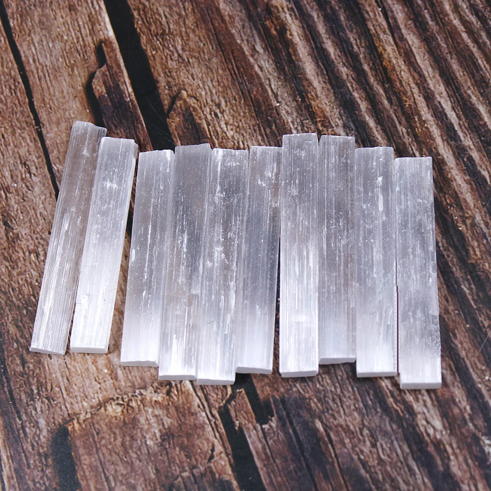 PIERRE VENDUE SEULE,10pcs-5-6cm--Cristaux de sélénite naturelle, 10 ...