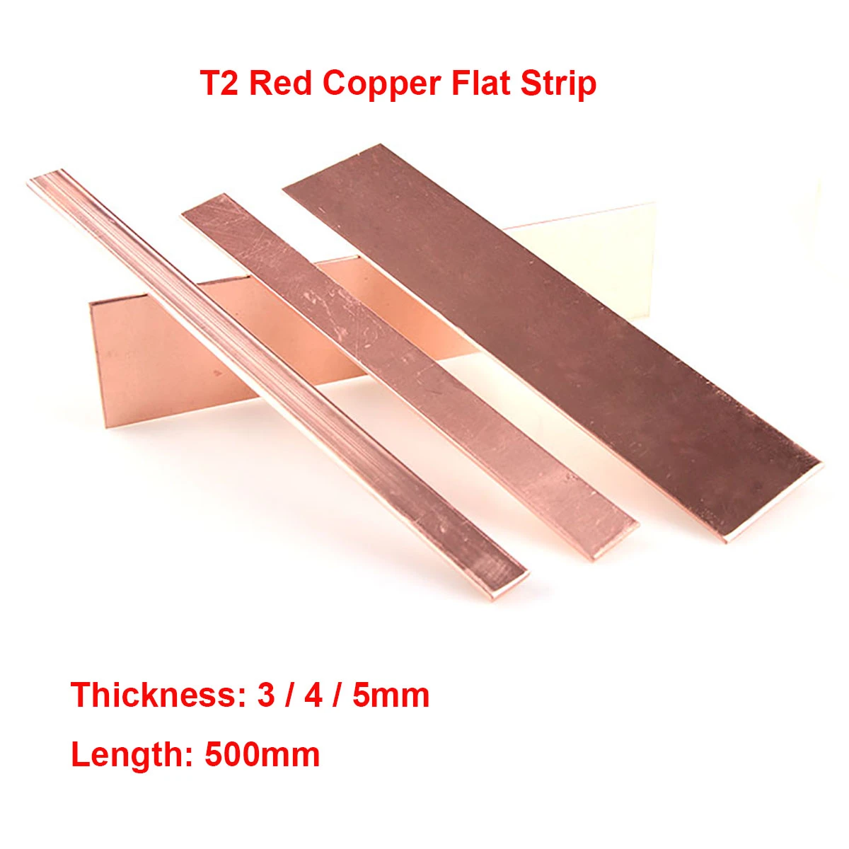 1pcs High Quality T2 Red Copper Flat Bar Strip 99.95% Pure Copper Plate ...