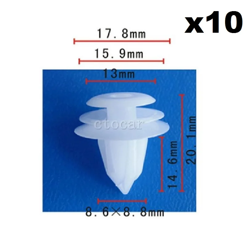 10pcs Nylon For Toyota / Lexus Trim Board Panel Retainer Clips 90467 ...