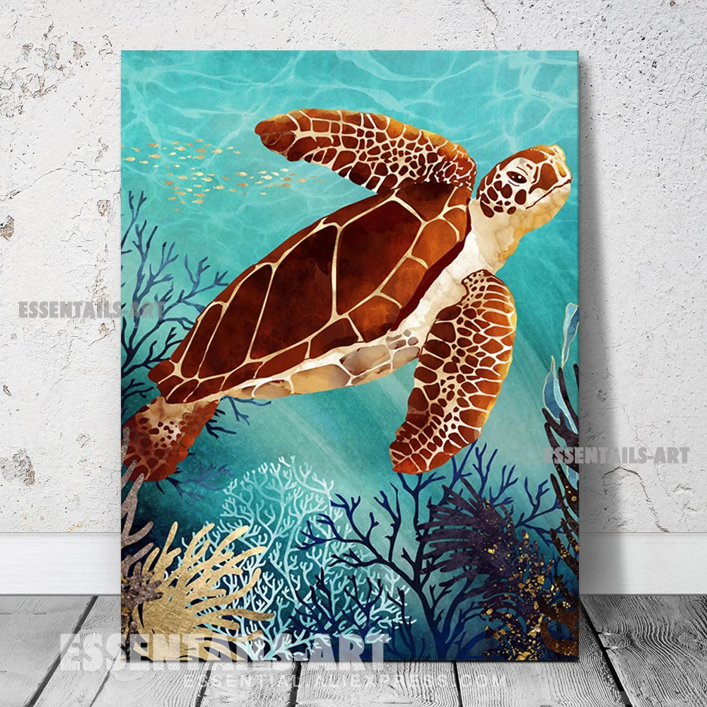 Abstract Sea Turtle Art