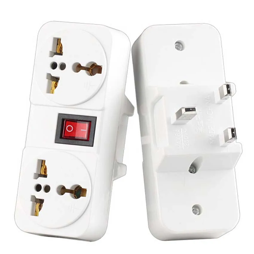 White-Portable-Universal-Wall-socket-EU-US-UK-extension-socket-250V-6A ...