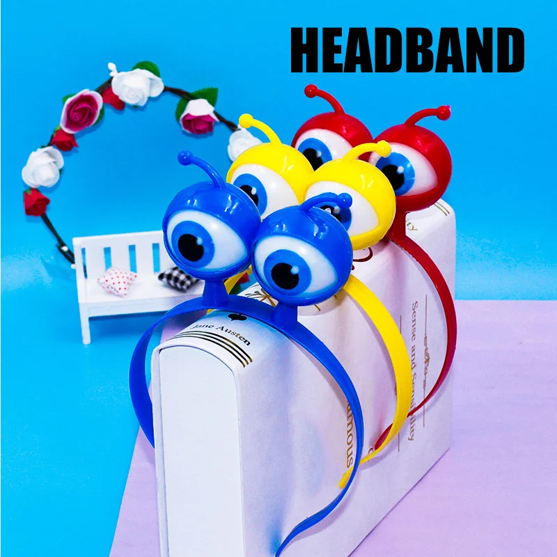 LED Eyeball Headband Light up Alien Head Headwear Flashing Eyeball ...