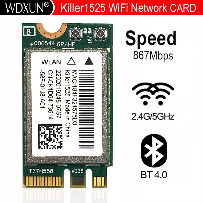 WDXUN-Killer-1525-802-11ac-867Mbps-Wireless-AC1525-Bluetooth-4-0-M-2 ...