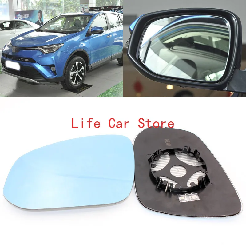 For Toyota RAV4 large field vision blue mirror car rearview mirror ...