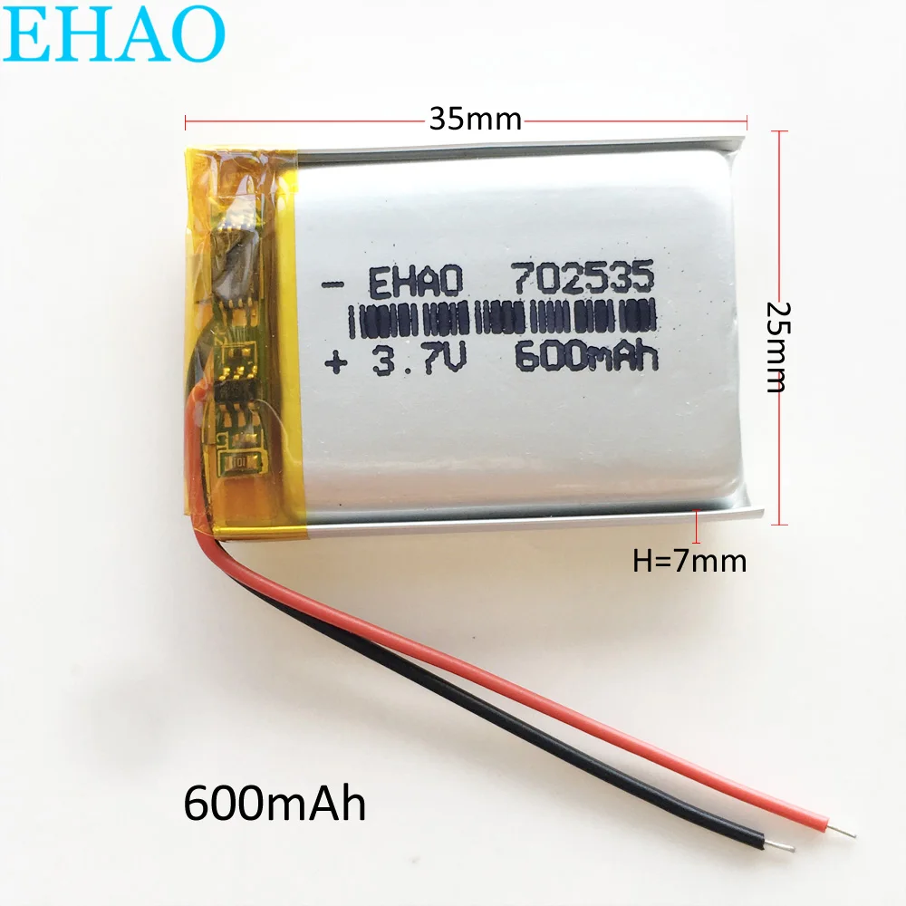 EHAO-702535-3-7V-600mAh-Lithium-Polymer-LiPo-Rechargeable-Battery-For-Mp3-GPS-bluetooth-ebooks ...
