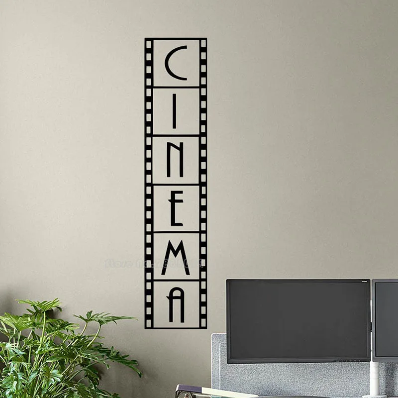 Calcomanía de pared de cine, cartel de cinta de película, cartel de ...