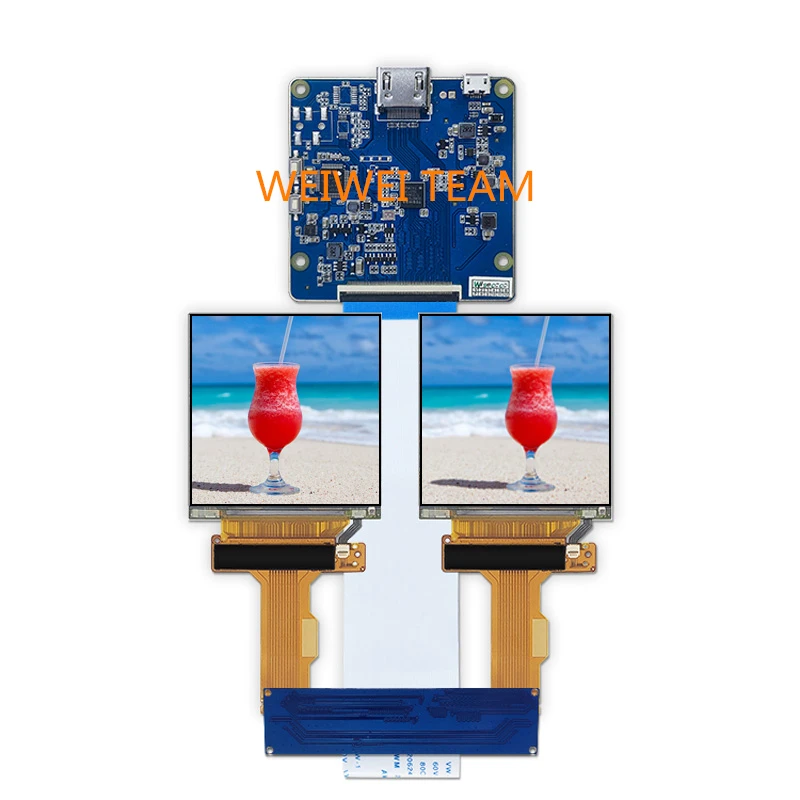 2.9 inch 1440*1440 dual screen IPS LCD display panel MIPI interface ...