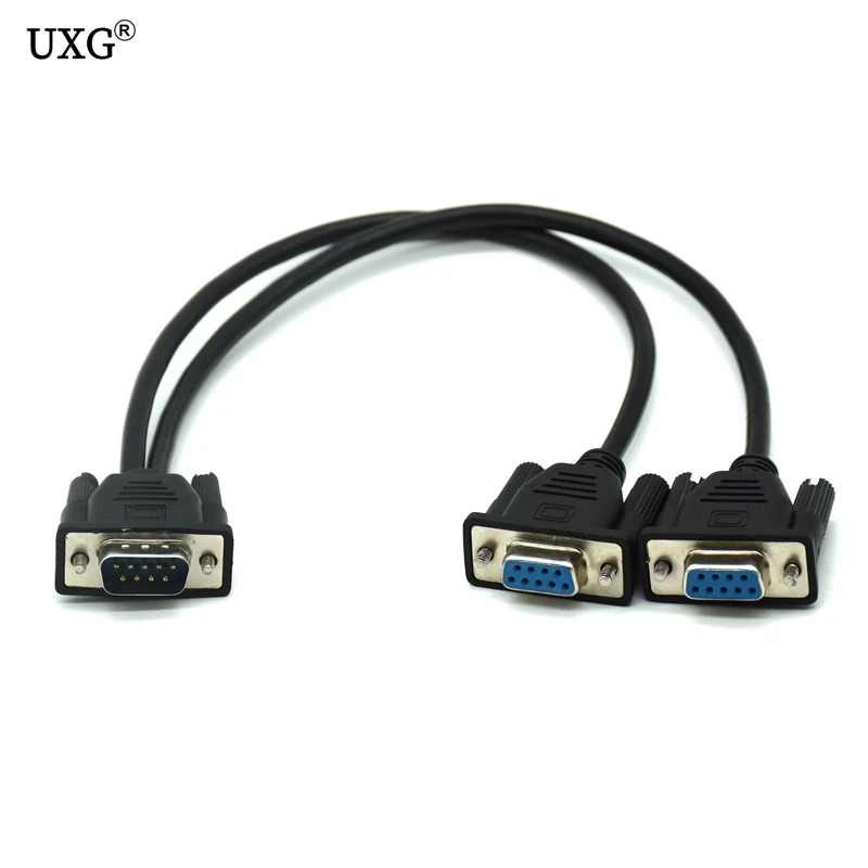 DB9 9Pin 1 To2 Rs232 Serial Cable Splitter Directly Connected COM 2 In ...