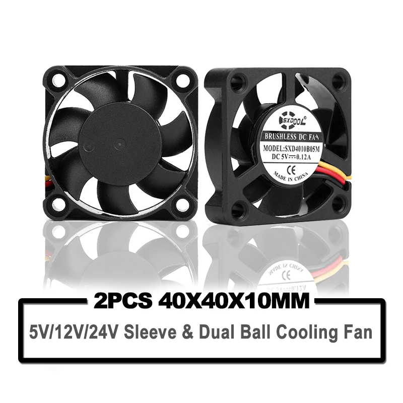 2PCS 40mm 3D Printer Cooling Fan 5V 12V 24V 4010 Printer Cooling ...