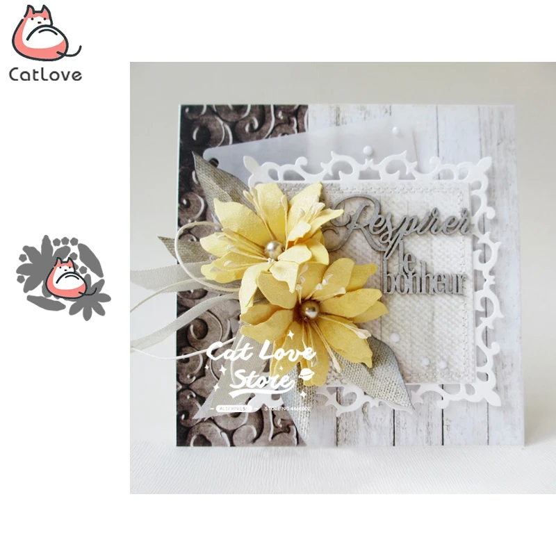 2pcs Flower Creative Metal Cutting Dies Scrapbooking Stencil Die Cuts ...