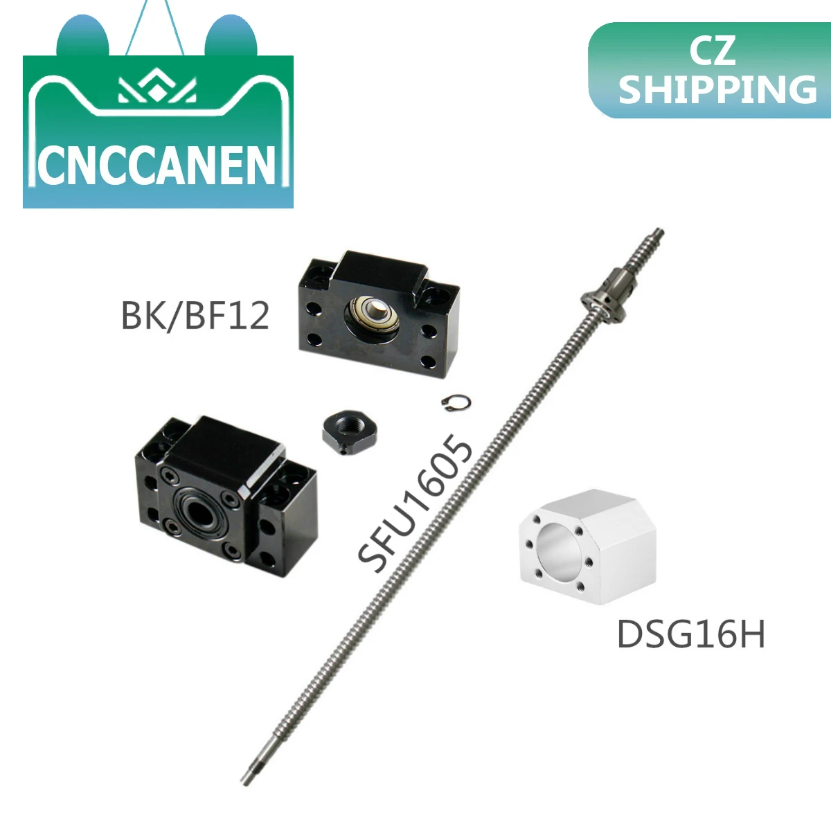 Ballscrew SFU1605 250mm 300 350 500 600 1000 1200 1500 1550mm Ball ...