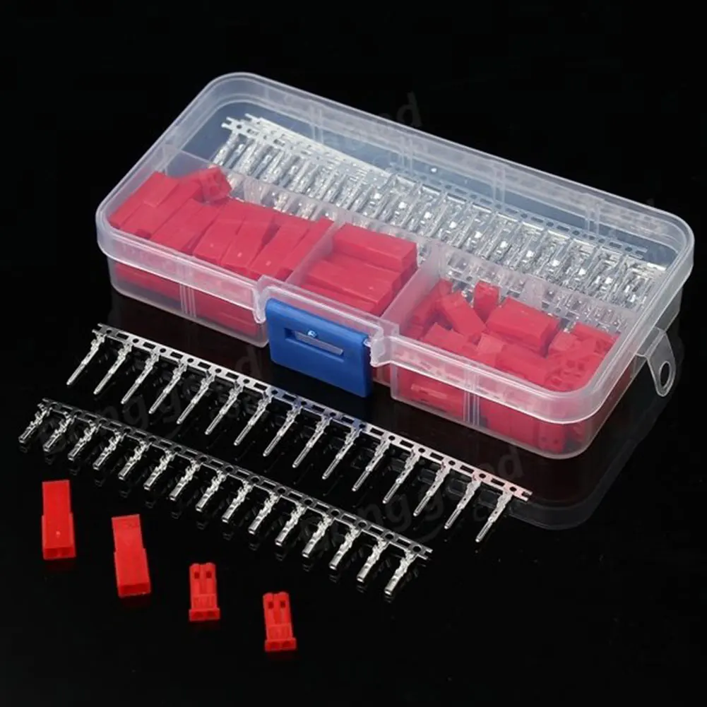 2019 new 2Pin Female/Male Red Plug Housing Crimp Terminals Connector ...