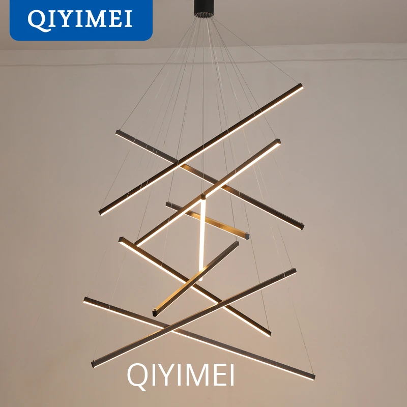 QIYIMEI LED Chandeliers Luster Lights For Stair Hall Dining Living Room ...