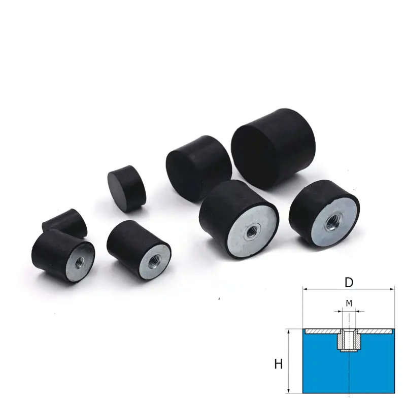 4Pcs M4 M5 Single Female Thread Rubber Shock Absorbers Anti Vibration ...