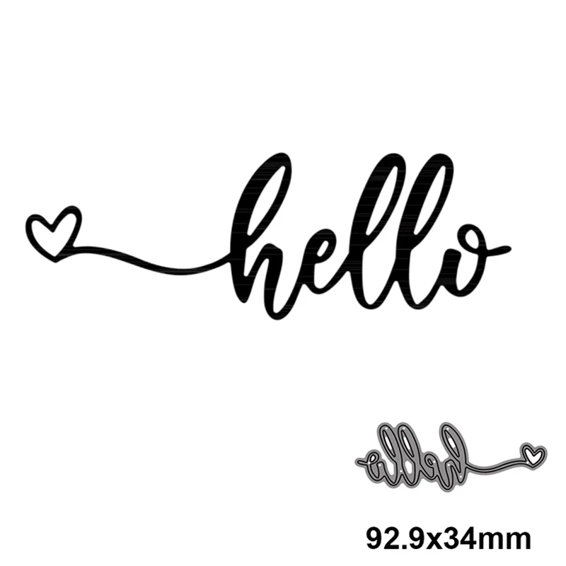 Metal-cutting-die-cut-mold-hello-letters-and-love-for-card-making ...