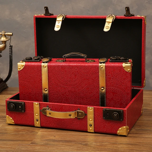 Red Vintage Travel Trunks