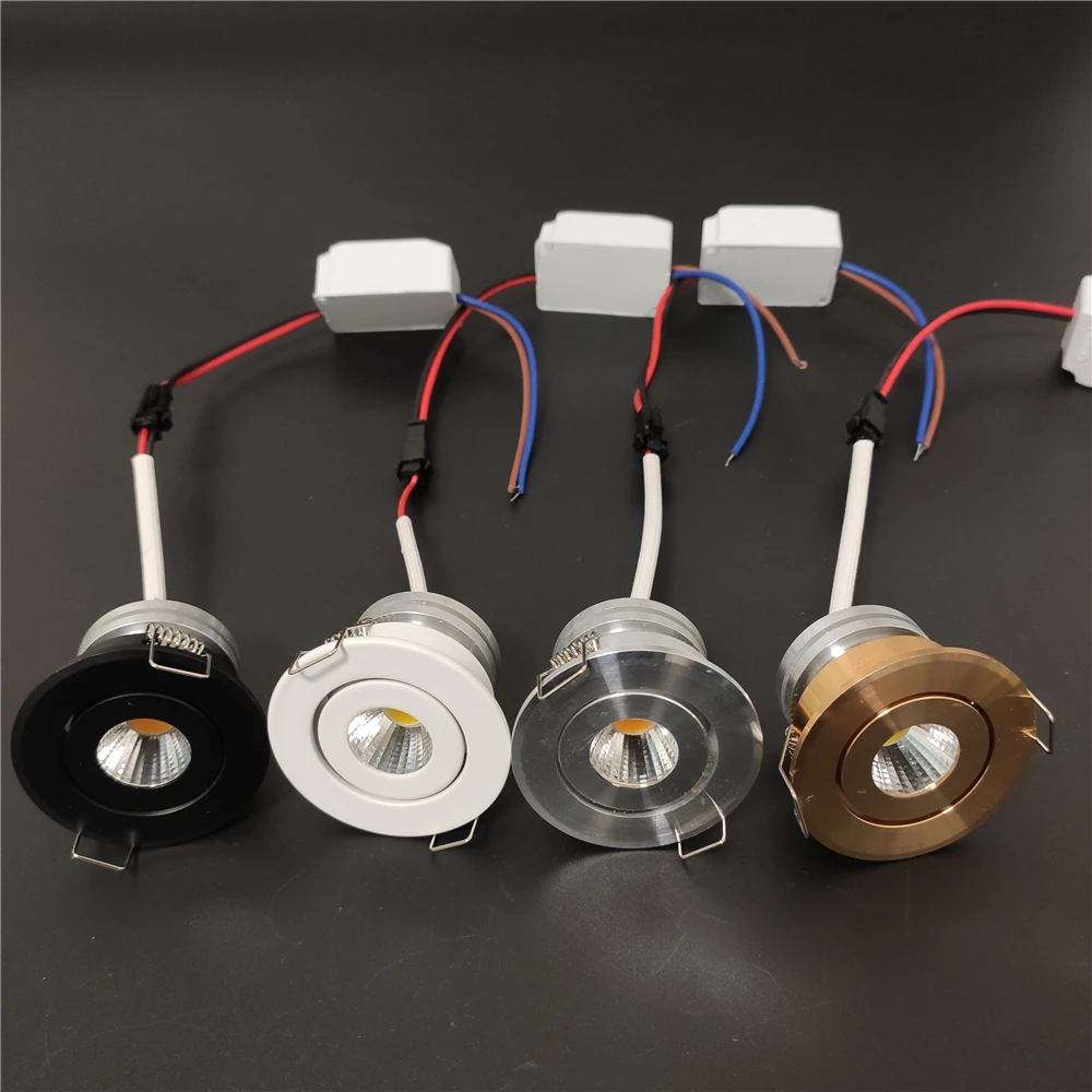10pcs/lot Mini Led 3w 5w Cob Chip Spot Light Recessed Downlight 85-265v ...