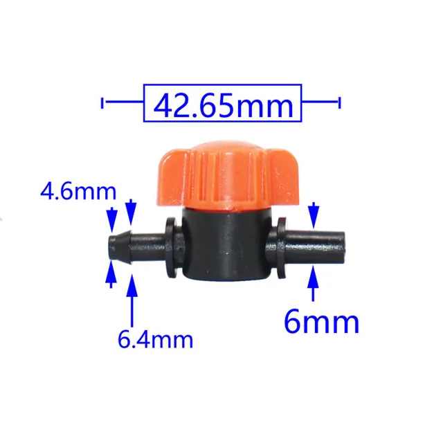5pcs 4/7mm Hose Mini Valve 1/4" To 4mm 6mm Garden Tap Garden Drip ...