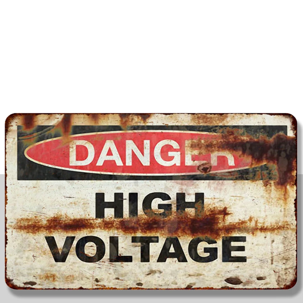 Vintage High Voltage Sign