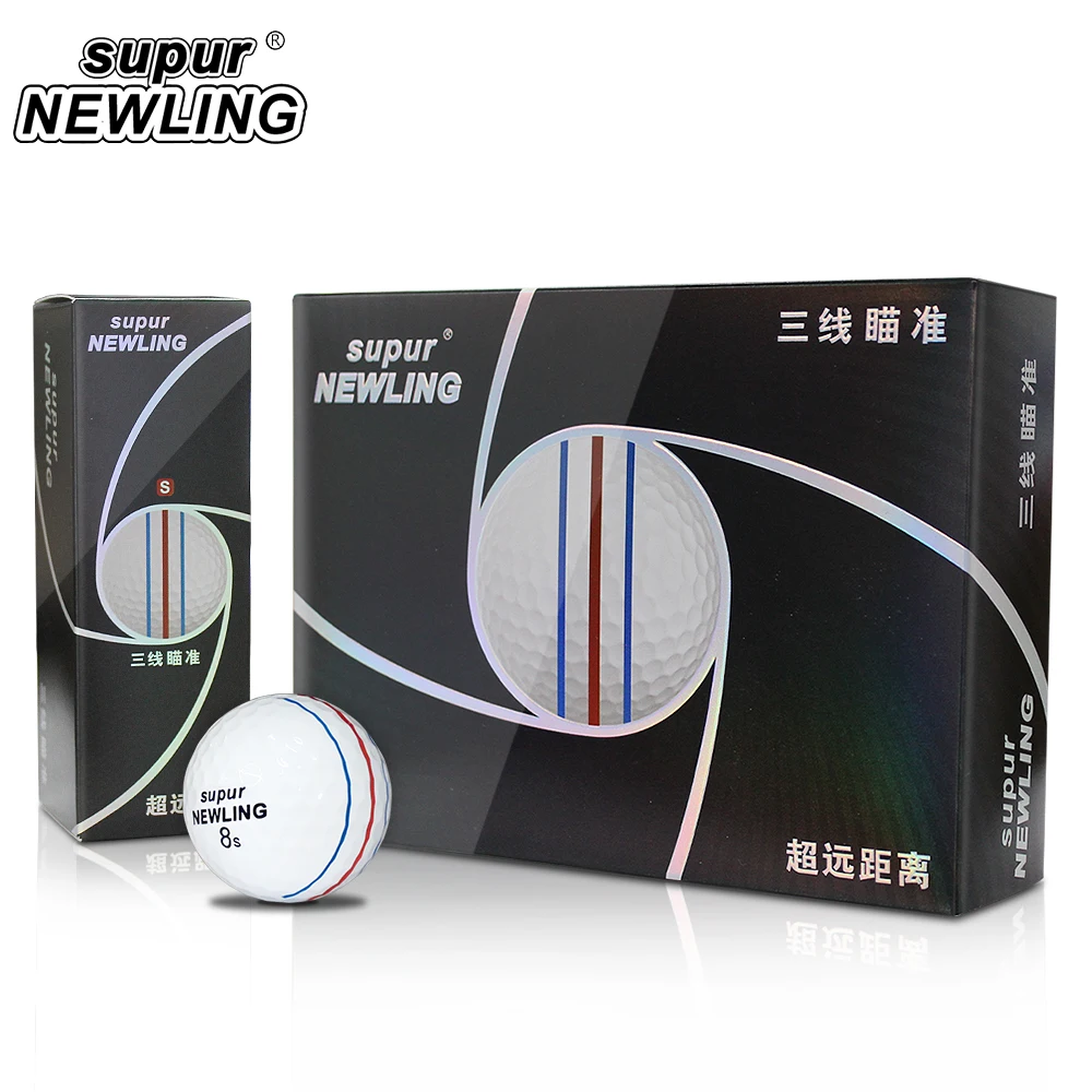 Supur-NEWLING-Golf-Balls-Triple-Lines-3-Layers-Supur-Long-Distance ...