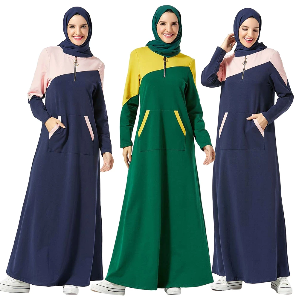 Vestido largo deportivo Abaya Dubai para mujer, ropa con capucha ...