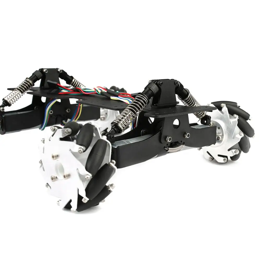4WD Mecanum wheel chassis DC motor car chassis with shock absorption ...