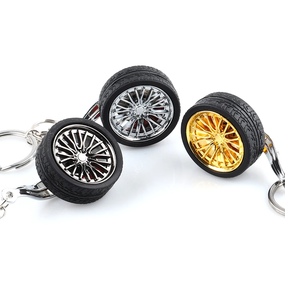 Metal-Rim-Brake-Calipers-Keychain-JDM-Car-motorcycleTire-Rubber-key ...