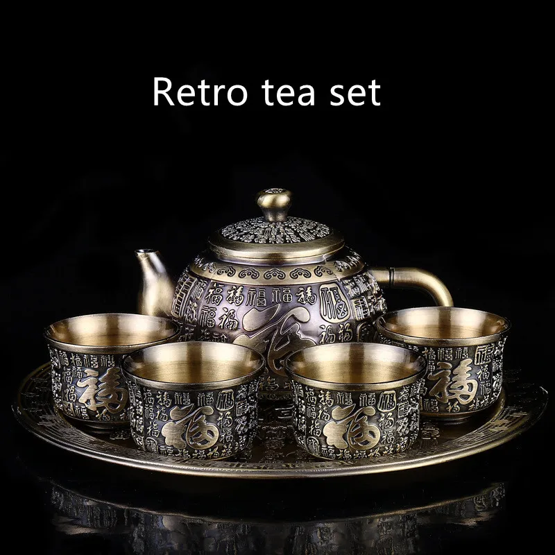 1Pcs-European-style-bronze-tea-set-set-household-retro-tea-table-Kung ...