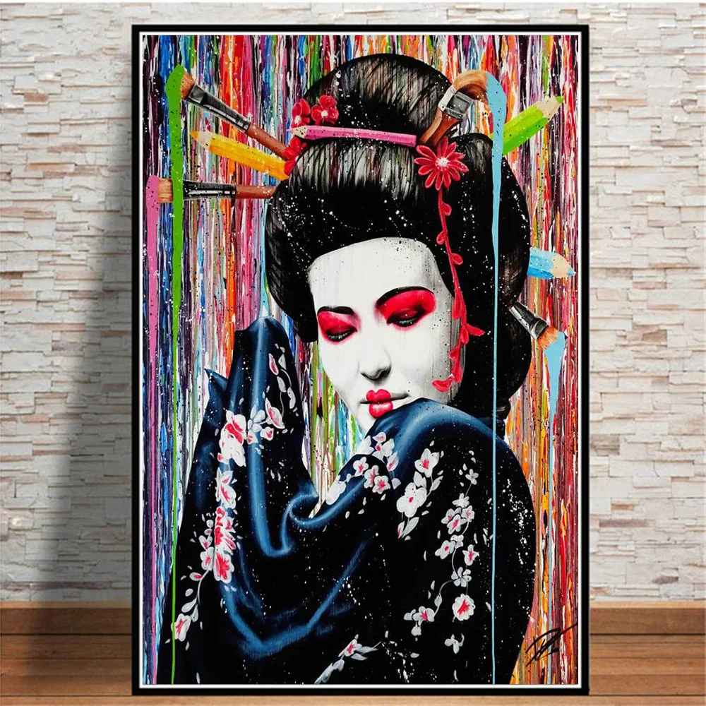 Abstract Geisha Art