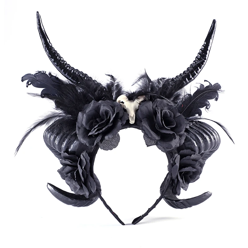 Gothic Devil Horns Headband Headpiece - Queerks™
