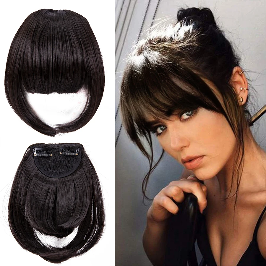 Leeons-81-Color-Clip-In-Hair-Bangs-Hairpiece-Synthetic-Fake-Bangs-Hair ...