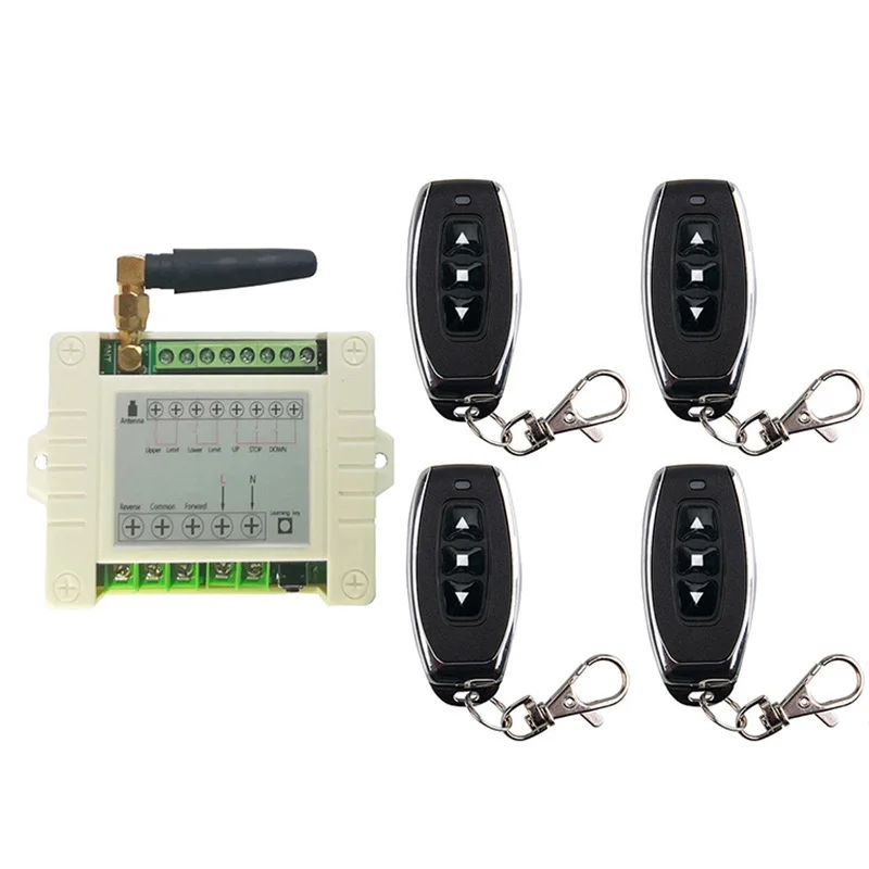 433mhz-RF-220V-electric-door-curtain-shutters-limit-wireless-radio ...