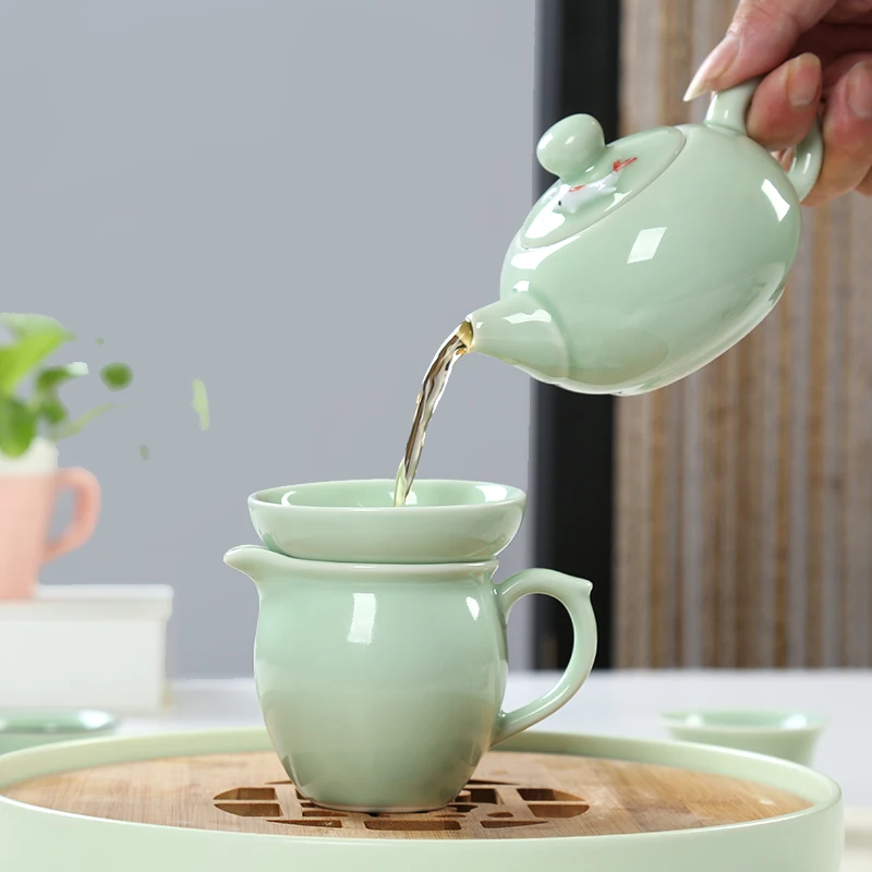 Longquan-Celadon-Ceramic-Tea-Set-Fish-Tank-Kung-Fu-Teapot-Teapot-Bowl ...