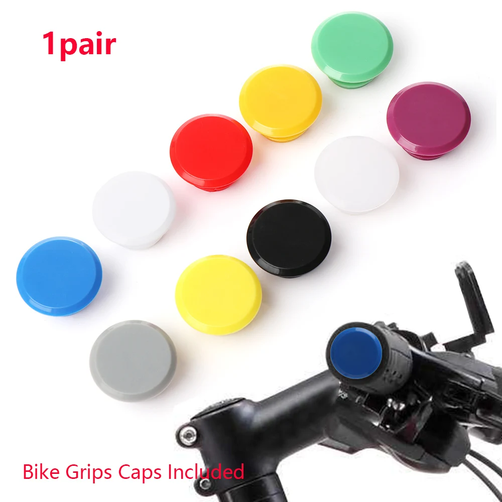 1Pair-Colorful-Bicycle-Handlebar-Grip-End-Plugs-Road-Bike-Grips-Bicycle ...