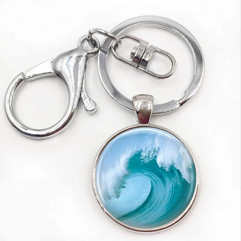 YAUTION-Wave-Keychain-Beach-Jewelry-Tsunami-Ocean-Surfer-Nautical-Art ...