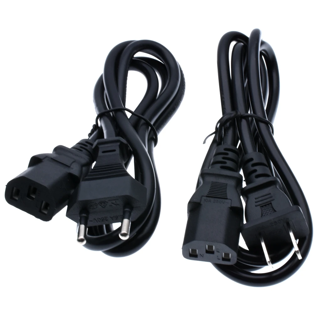 1.2m Eu/us Plug Ac Power Supply Adapter Cord Cable Lead 3-prong For ...