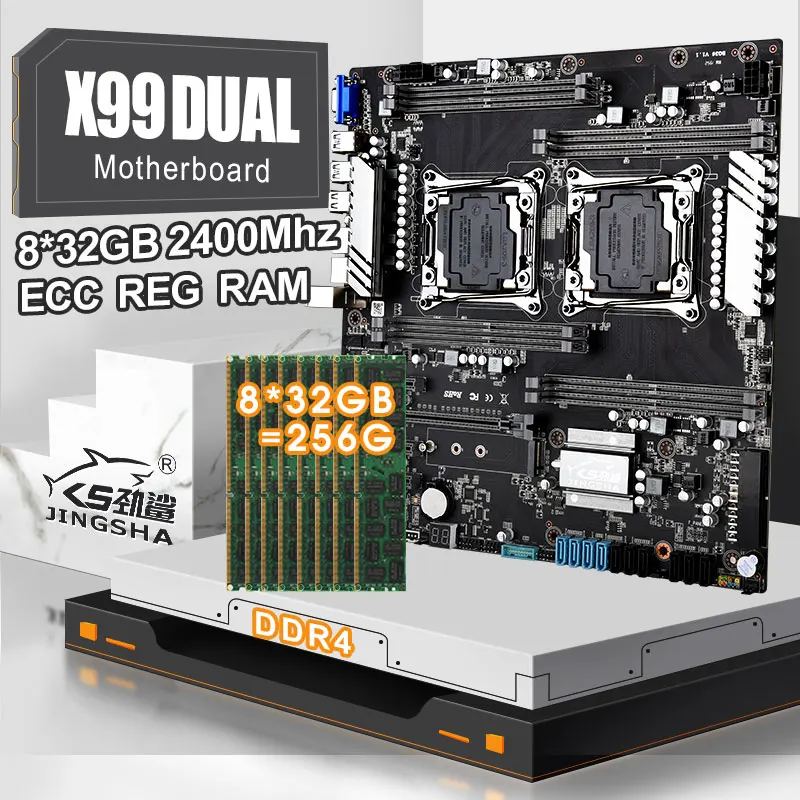 JINGSHA-Conjunto-de-placa-base-de-doble-CPU-X99-LGA-2011-3-con ...