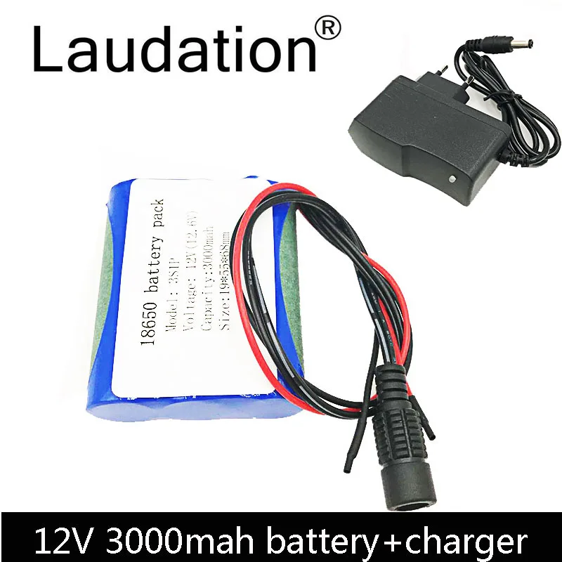 laudation 12V 3000 mAh 3S 1P Li ion battery 18650 lithium rechargeable ...