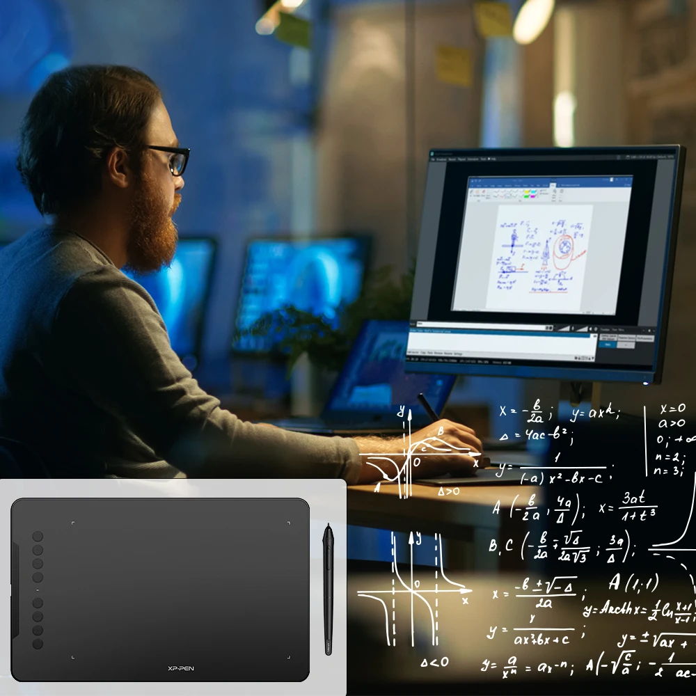 XPPen Deco 01 V2 10-дюймовый графический планшет Графический цифровой ...