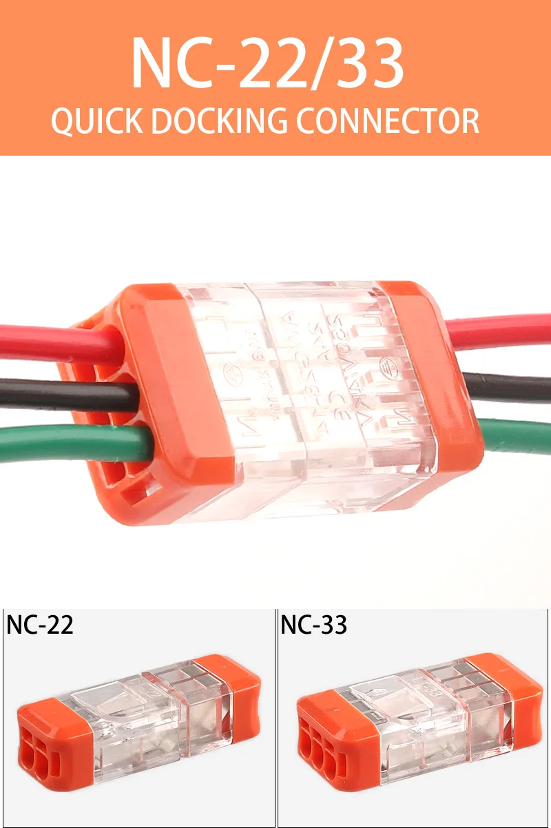 Details about Wire Cable Connectors Quick Universal Compact Electrical ...