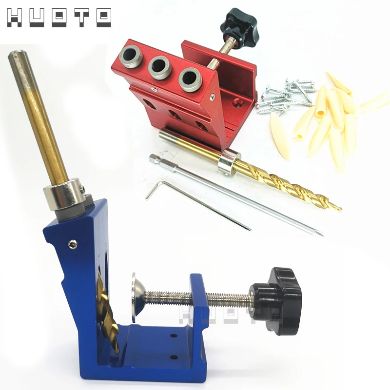 Woodworking Guide Clamp Locator Set 9mm Oblique Hole Drill Locator Wood ...