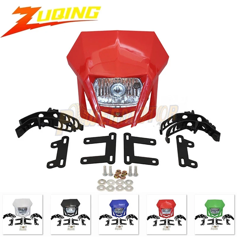 For-Honda-XR-250-CRF-450-Yamaha-WR-Motorcycle-Headlight-Plate-Enduro ...
