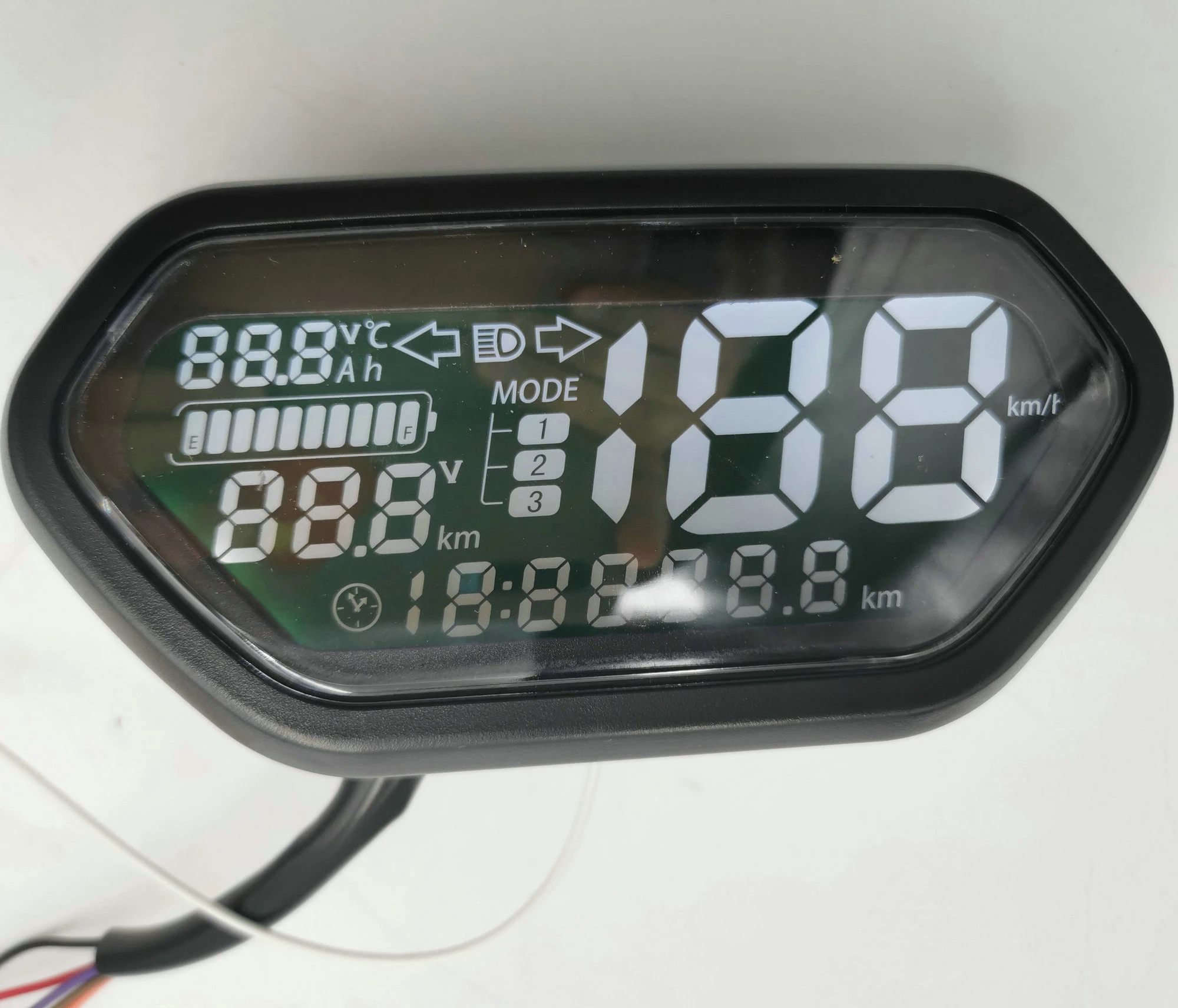 Speedometer Lcd Display 48v60v72v84v96v120v144v Light/battery Level Indicator For Electric ...