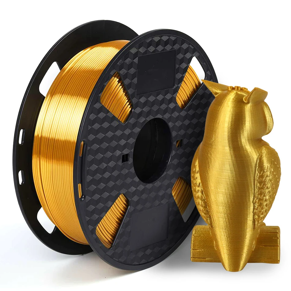ผ้าไหม Silver Gold PLA Filament 1.75Mm 500G 3d เครื่องพิมพ์ Filament ...