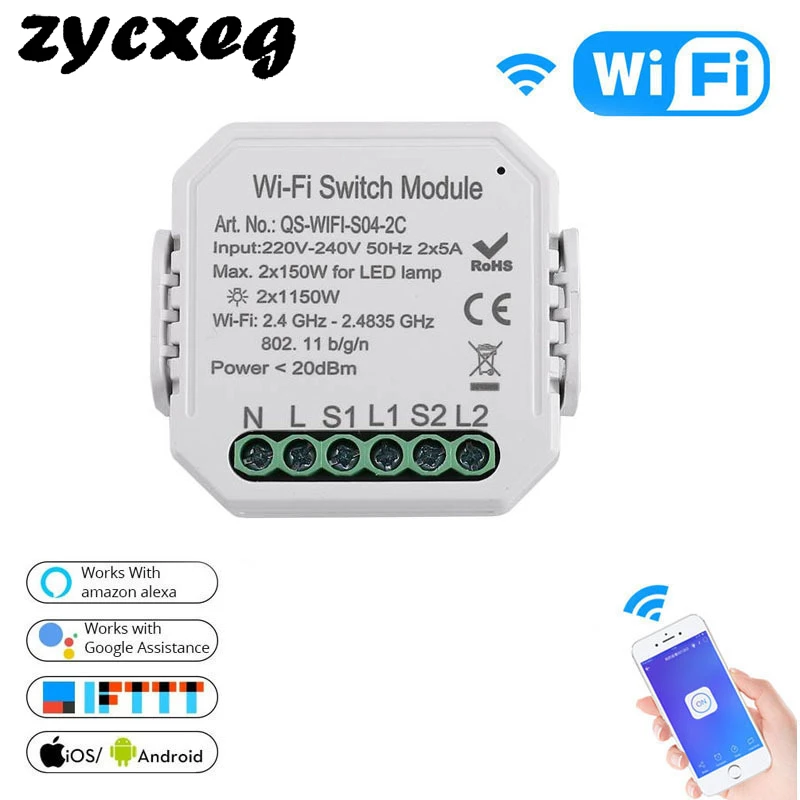 Mini Circuit Breakers 220-240v Wifi Intelligent Light Switch Diy ...