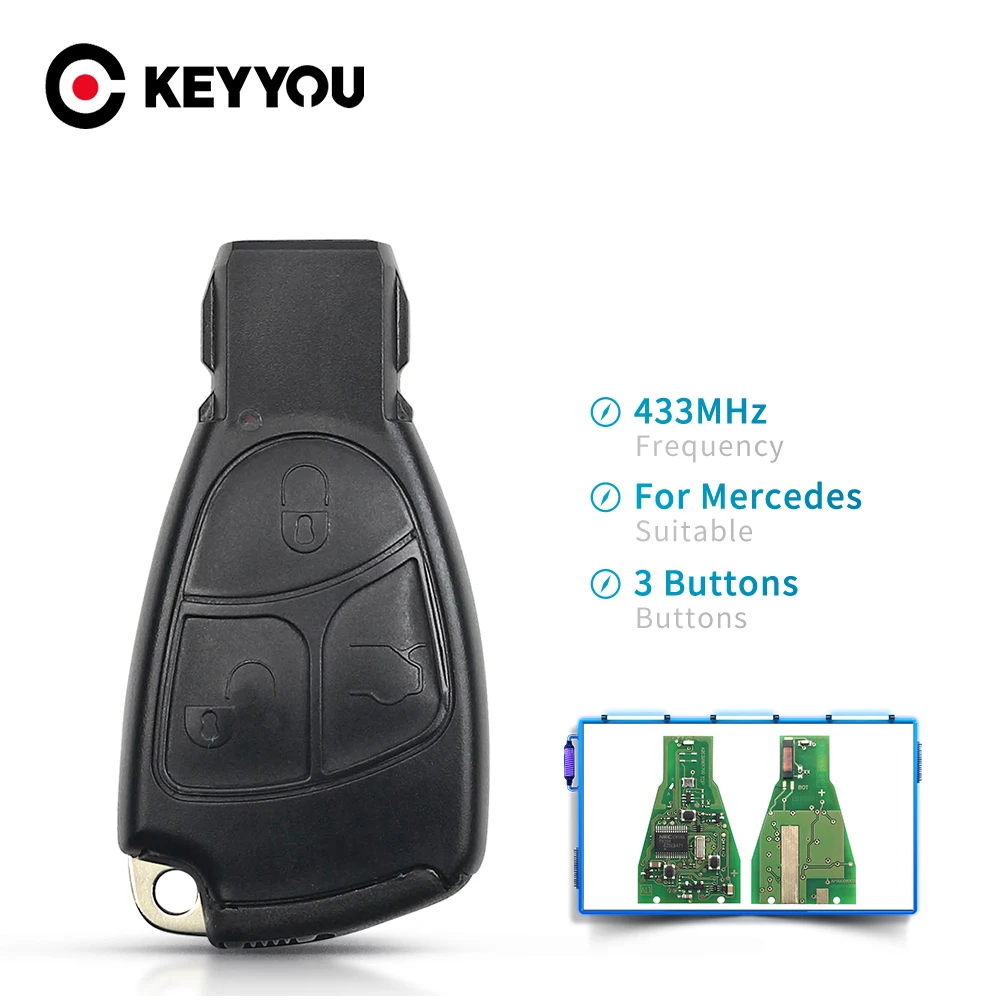 Keyyou For Mercedes Benz B C E Ml S Clk Cl Complte Control Car Key 1996 ...