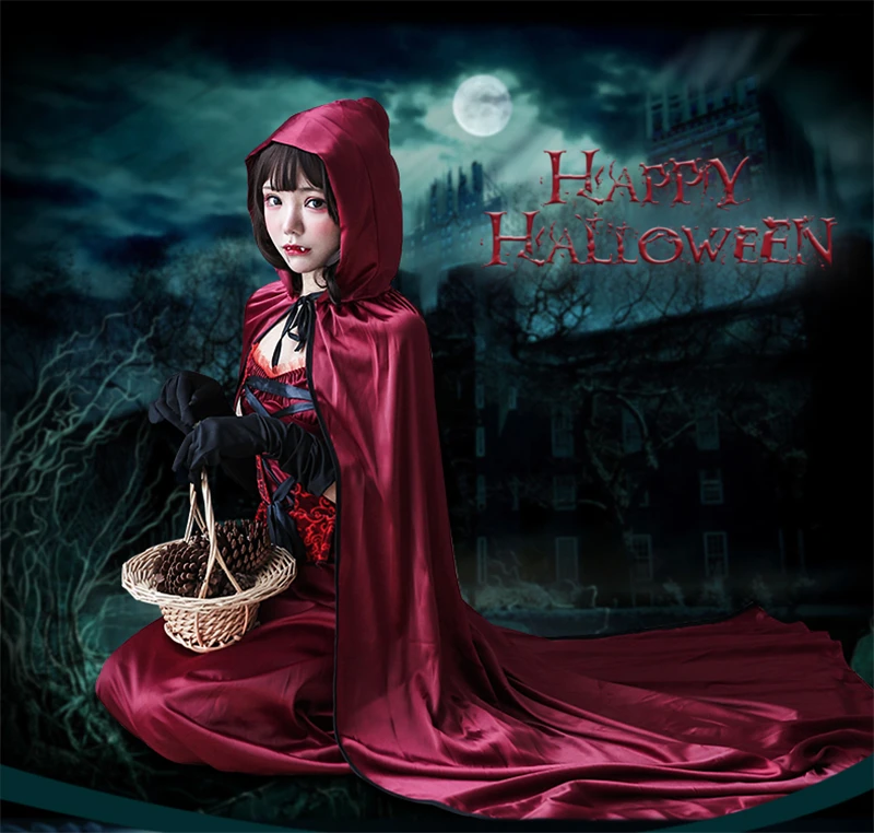 Halloween Costume Anime Little Red Riding Hood Vampire Princess Cos ...