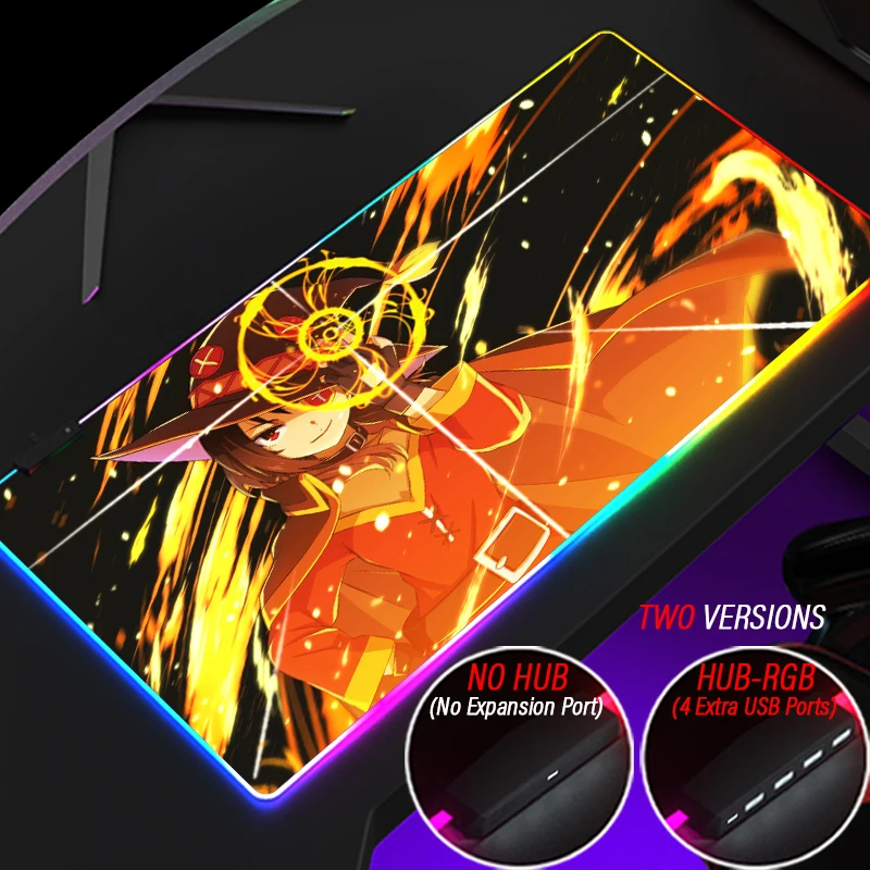 Magician Red Aqua Rgb Gaming Mouse Pad Custom Cute Girly Megumin ...