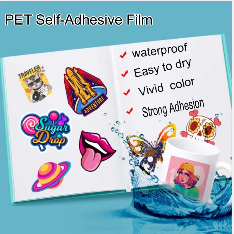 Inkjet PP synthetic paper self-adhesive matte glossy silver PET self ...